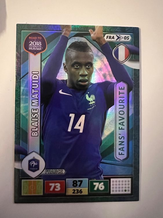 Panini Karte Adrenalyn XL WM 2018 Russia Blaise Matuidi (Gebraucht) in ...