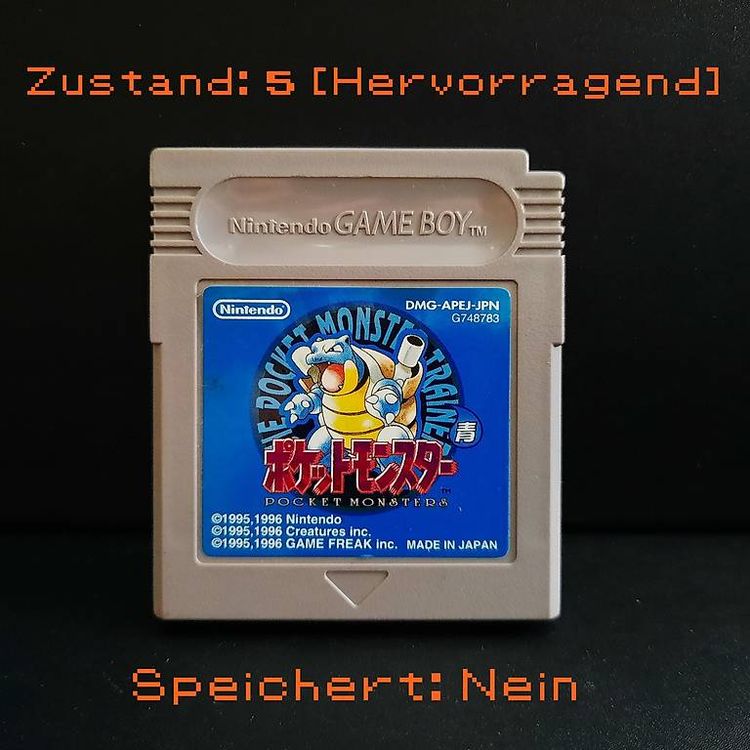 Game Boy - Pokémon Blau - Japan - Modul | Kaufen auf Ricardo