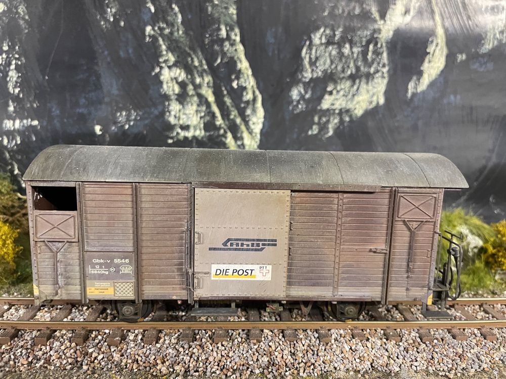 BEMO 0m gedeckter Güterwagen "Post" gealtert | Kaufen auf Ricardo