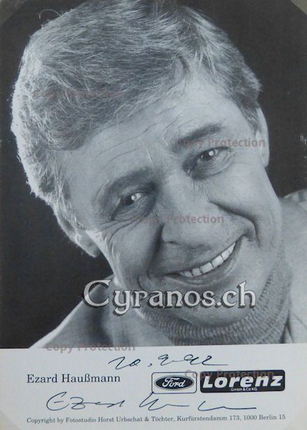 Ezard Haussmann (1935-2010) Schauspieler - Autogramm (Gebraucht) in ...
