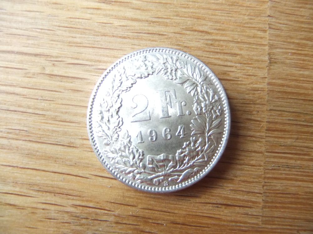 2 Franken Schweiz Helvetia 1964 wie neu (Gebraucht) in St. Niklaus VS für CHF 8 – mit Lieferung ...