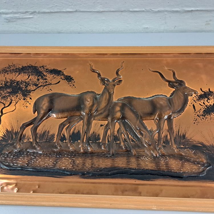 Kupferbild gross Metall Relieff Bild | Kaufen auf Ricardo