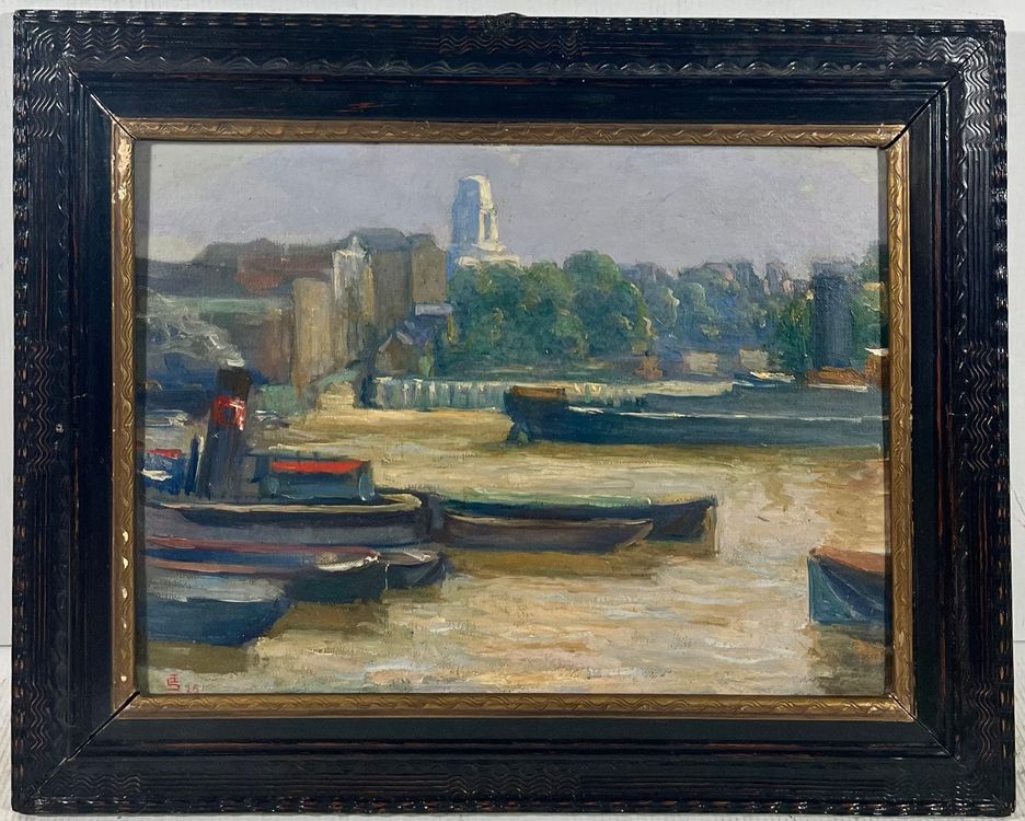 Antike Gemälde mit Booten , Monogrammiert (Gebraucht) in Root für CHF 54 – nur Abholung auf ...