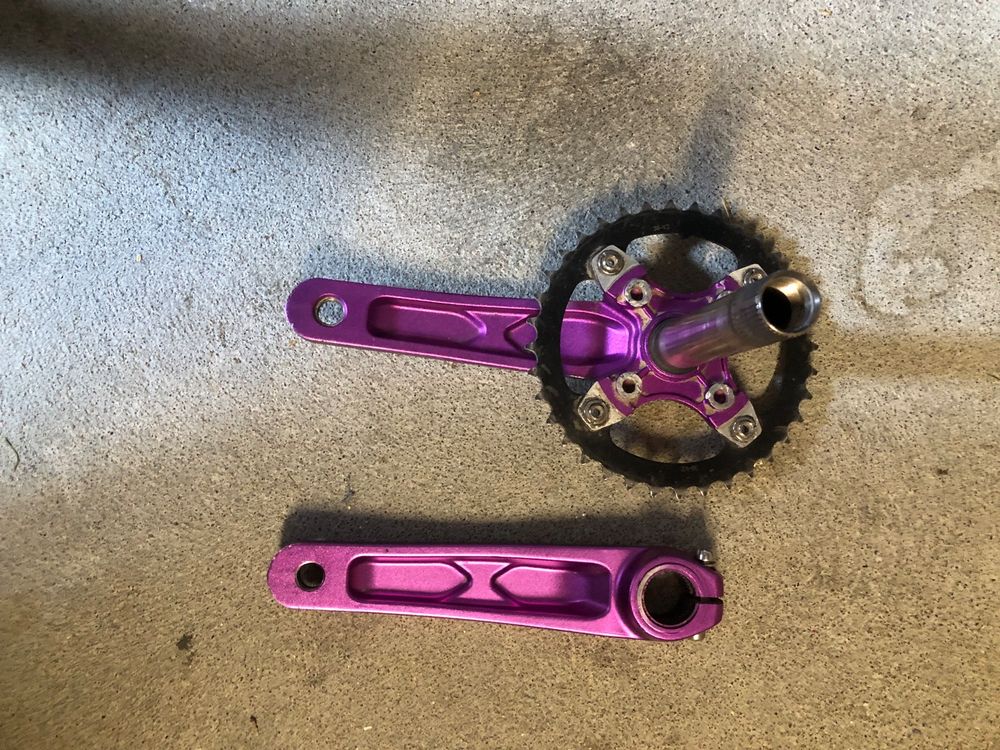 JIANKUN XF! MTB Fahrrad Kurbelgarnitur Lila Velo Tuning P... (Gebraucht) in Schwarzenegg für CHF ...