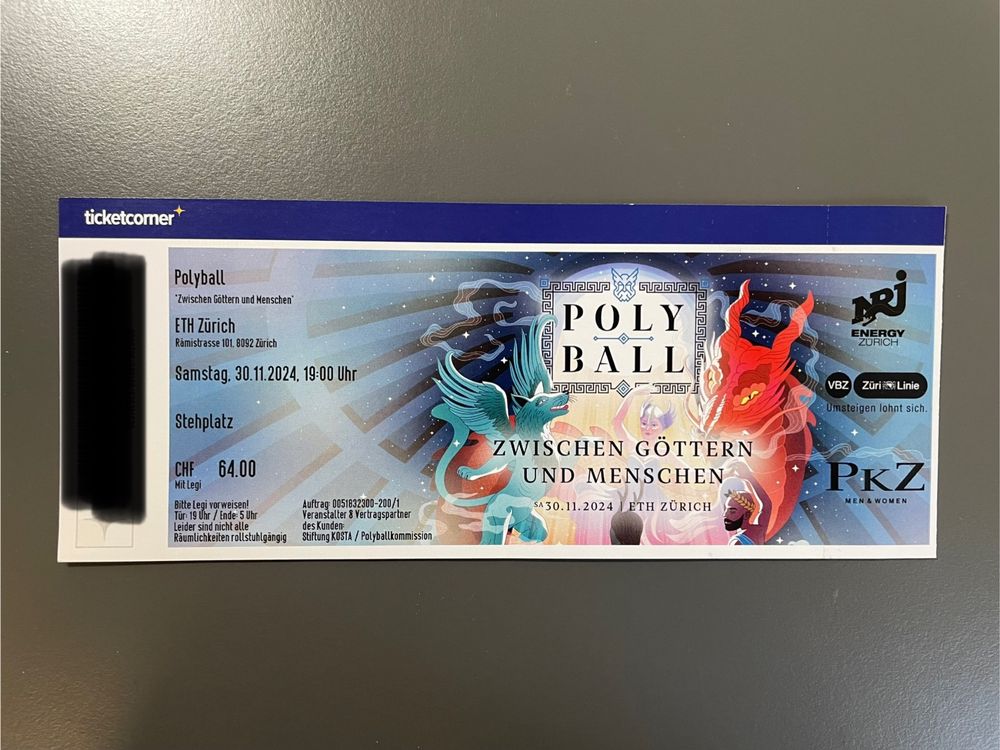 Polyball Zürich Ticket mit Legi | Kaufen auf Ricardo