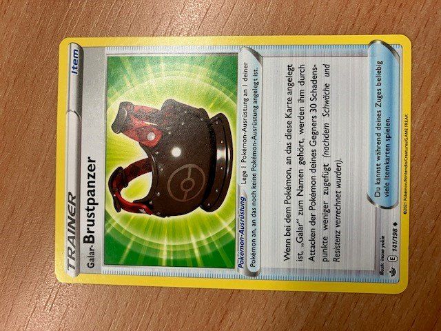 Pokemon Trainer Galar-Brustpanzer 141/198 | Kaufen auf Ricardo