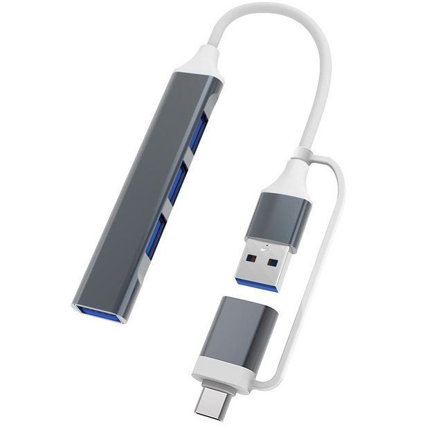 Multi Splitter Type C + USB HUB USB 3.0 Adapter 4 Ports (Neu (gemäss ...