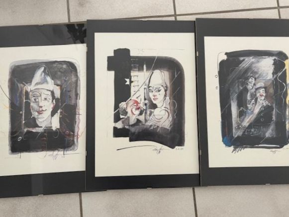 3x Knie Bilder gerahmt signiert von LeRoy Neiman (Gebraucht) in Hausen ...