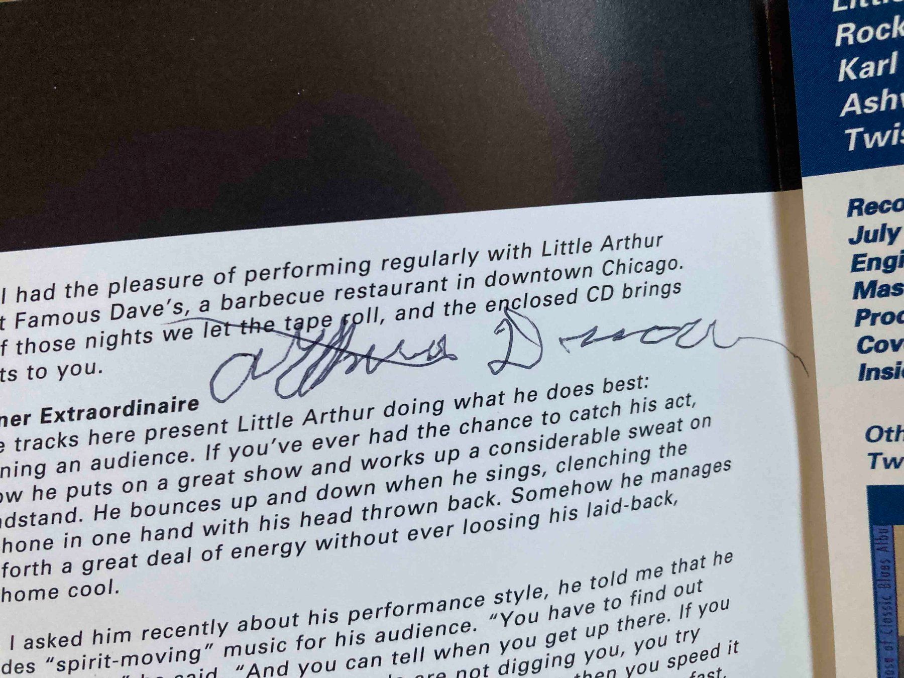 Little Arthur Duncan - Live in Chicago SIGINERT! (Gebraucht) in Root ...