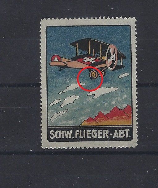 Schweizer Fl.Abt. Abart Fleck am Rad 100.00 Nr. 3a/1 * | Kaufen auf Ricardo