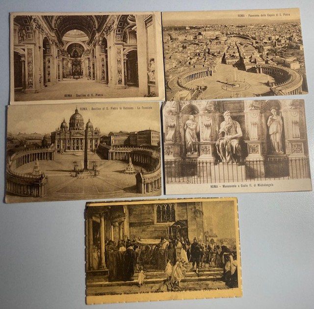 5 Antike Postkarten aus Rom, Vatikan - 1913, 1914 (Gebraucht) in Luzern ...