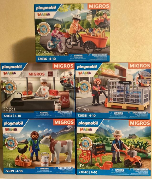 5-er Set Playmobil Migros Mania (Neu und originalverpackt) in Wagen für ...