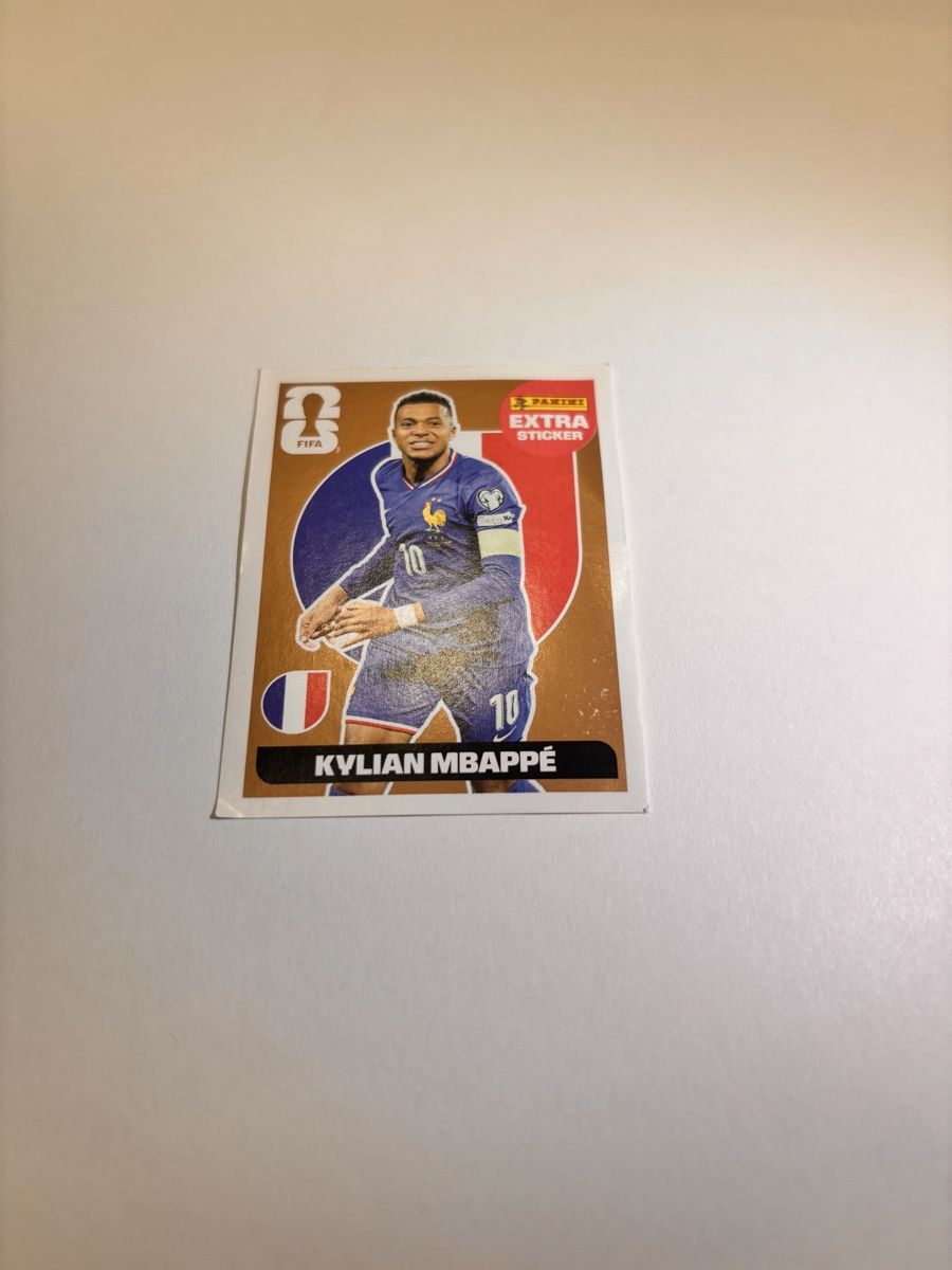 Kylian Mbappé Panini Extra Sticker WM 2026 (Neu (gemäss Beschreibung ...