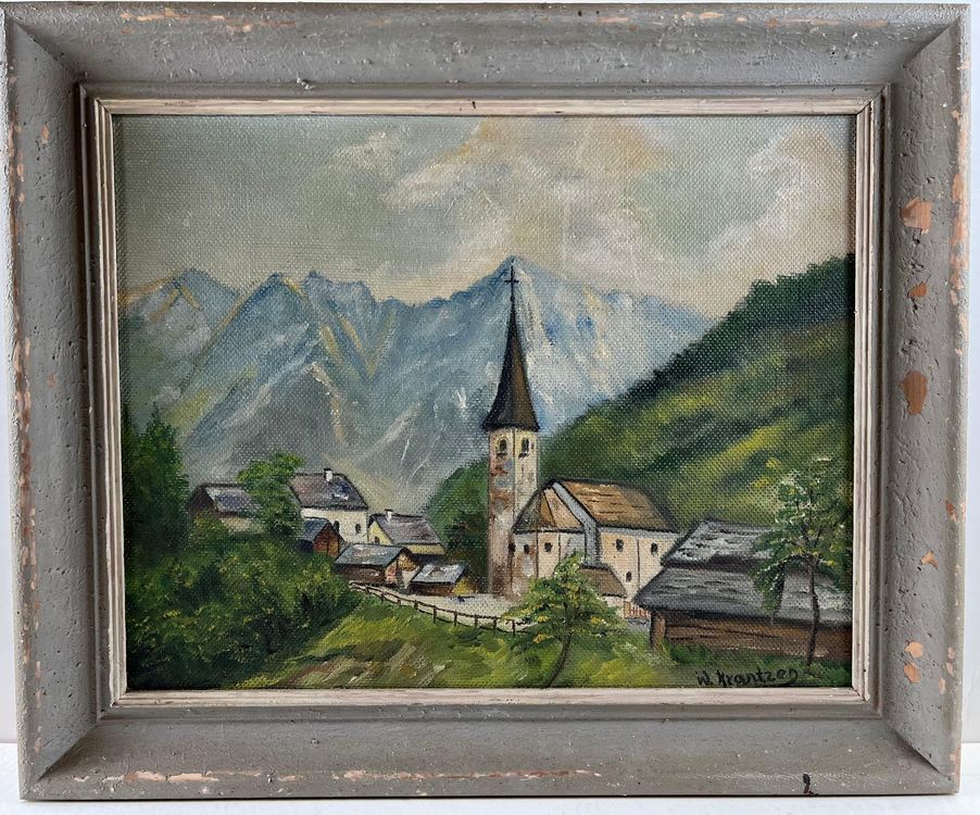 Alpenlandschaft Gemälde Signiert. (Gebraucht) in Neuhausen am Rheinfall für CHF 10 – mit ...