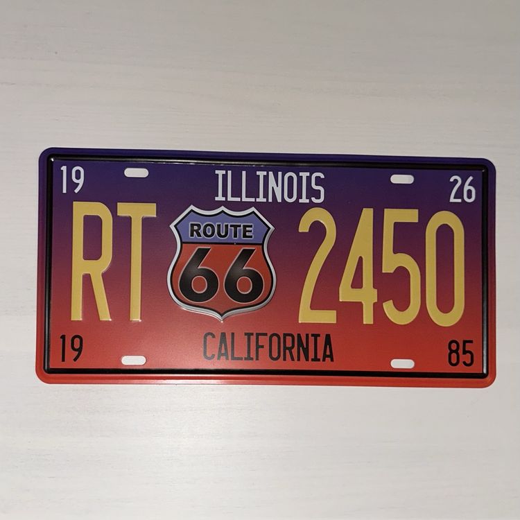 Route 66 License Plate Illinois California (Neu (gemäss Beschreibung ...