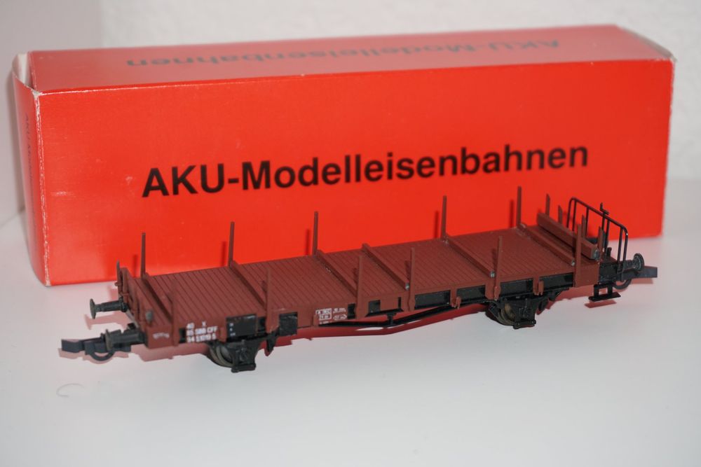AKU 1038B - SBB Schwellentransportwagen H0/DC (Gebraucht) in Matten b ...