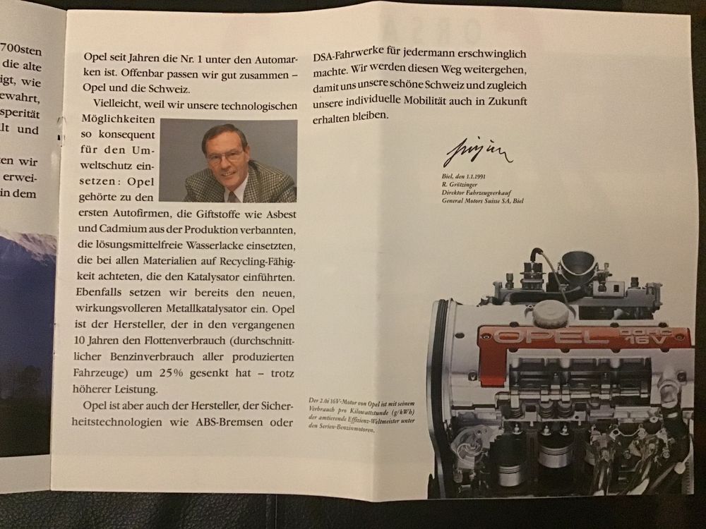 Opel Programm 1991 Verkaufsprospekt 28 Seiten (Gebraucht) in ...