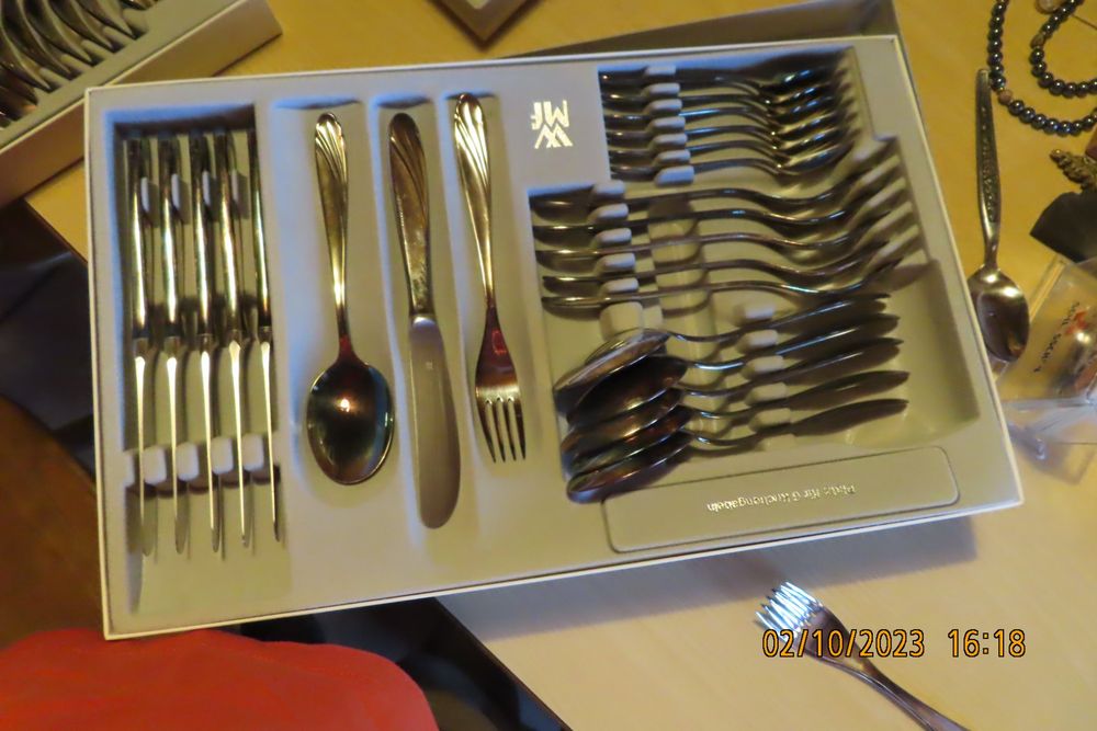 WMF 90 Silber, nicht gebraucht, oxidiert Mod. Wien, 24 teili (Neu ...