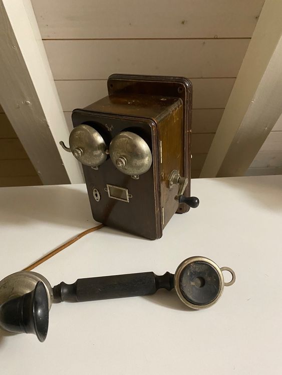 Antikes Wand-Telefon aus den 30er Jahren Holz Vintage Retro (Gebraucht ...