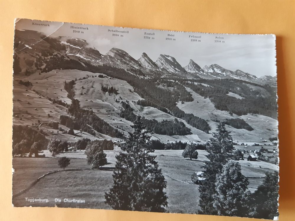 Alte Postkarte Toggenburg Die Churfirsten (Gebraucht) in Wattwil für CHF 1.5 – mit Lieferung auf ...