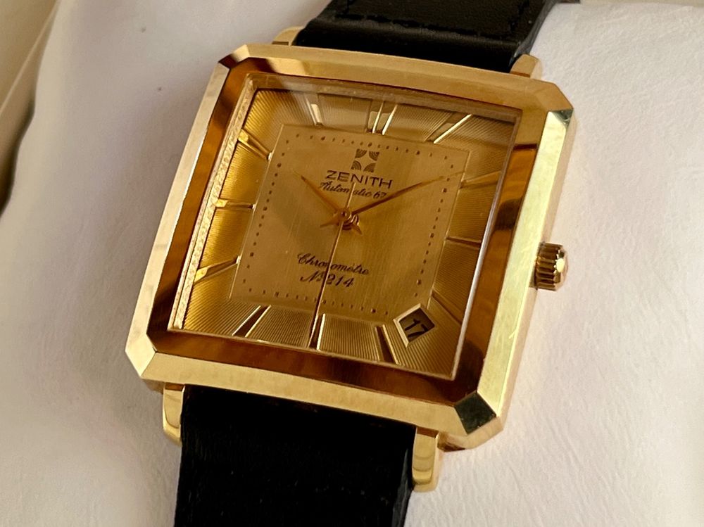 Zenith Elite 670 Chronometer Square 18k Gold Full Set | Kaufen auf Ricardo