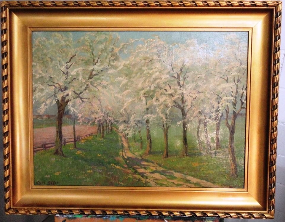 Karl Regli Ölbild Waldweg signiert 81x70 cm (Neu (gemäss Beschreibung ...