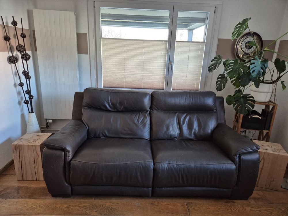 Braune Ledercouch mit Relaxfunktion (Gebraucht) in Bern für CHF 50 ...