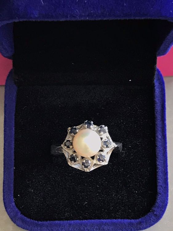 antik XL PERLE PERLEN SAPHIR SAFIR Ring (Gebraucht) in Basel für CHF ...