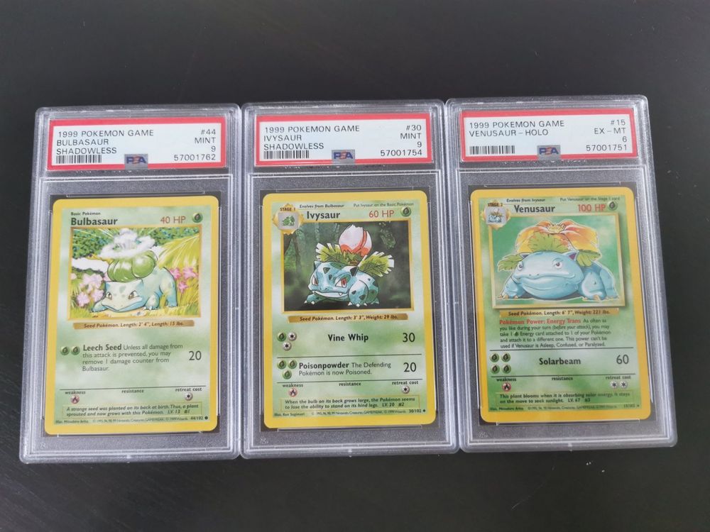 Pokémon Bulbasaur + Ivysaur + Venusaur Holo Base Set PSA | Kaufen auf ...