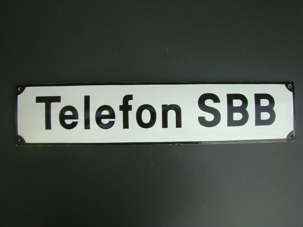 altes Emailleschild SBB Telefon - megacool fürs Handy ??? (Gebraucht ...
