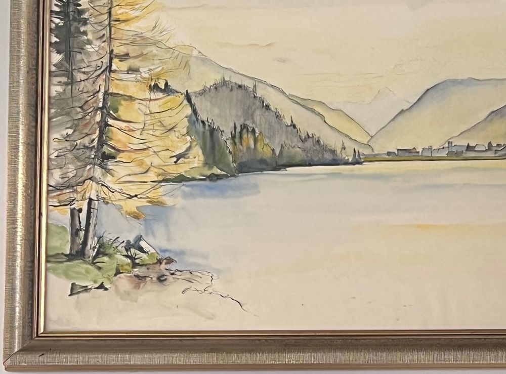 Schöne Aquarell signiert von HANNAK datiert 49 | Kaufen auf Ricardo