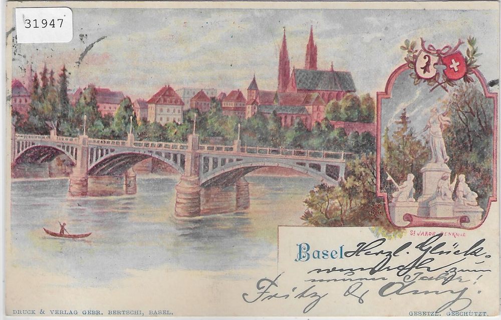 Gruss aus Basel - St. Jakob Denkmal 1898 | Kaufen auf Ricardo