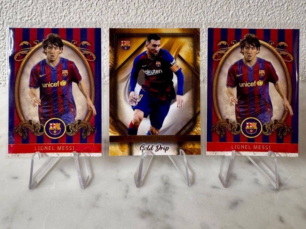 Lionel Messi Fussball Karten Set, Gold Drip | Kaufen auf Ricardo