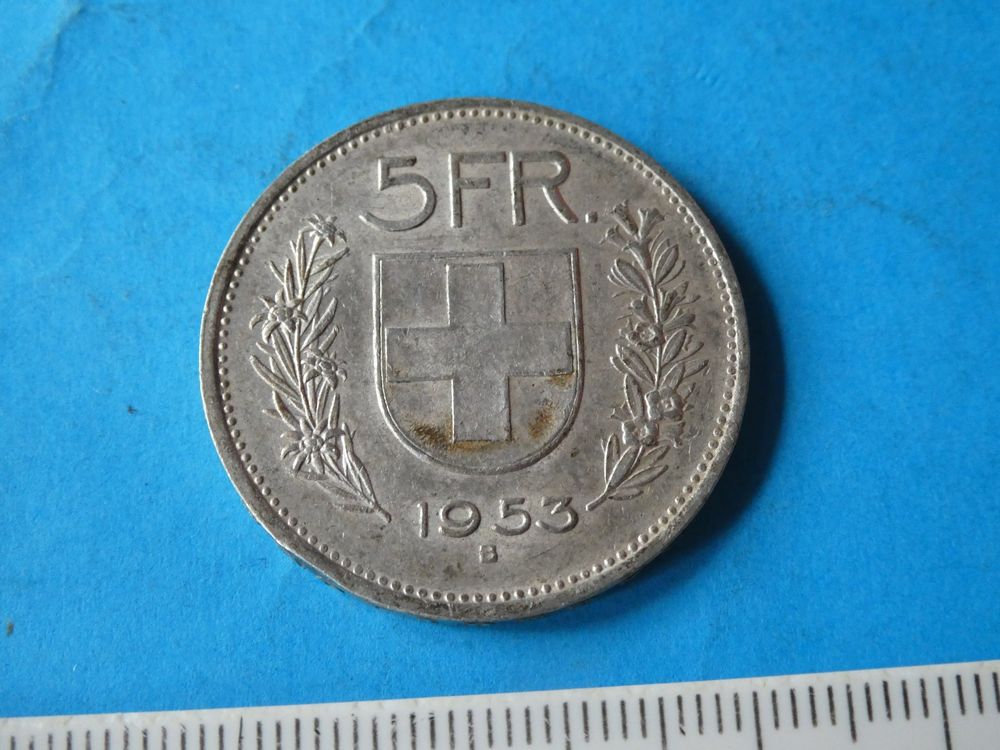 Schweiz 1953, 5 Franken - Silber (Gebraucht) in Hinterforst für CHF 8 – mit Lieferung auf ...