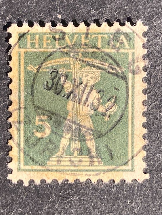Schweiz 1932 Tellknabe 5 Rp oliv Vollstempel STEG 30.XII.32 | Kaufen auf Ricardo