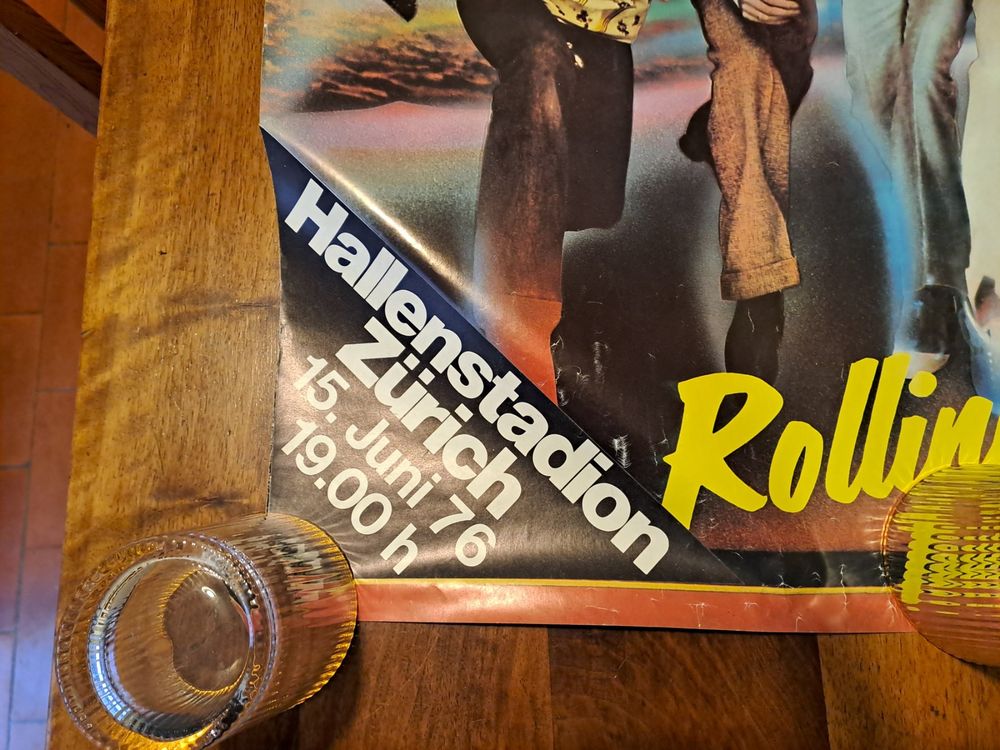 Rolling Stones Original Zürich Konzert Poster 1976 | Kaufen auf Ricardo