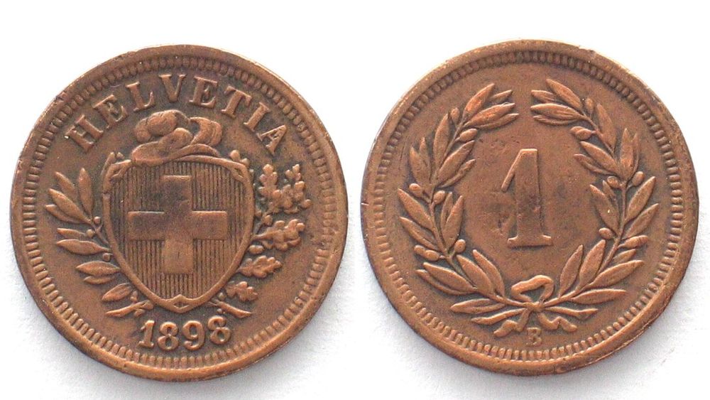 EIDGENOSSENSCHAFT 1 Rappen 1898 Bronze | Kaufen auf Ricardo