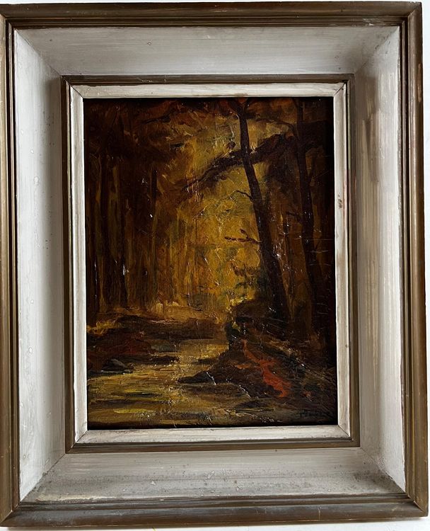 Sehr Alte Landschaft Gemälde Unleserlich Signiert. | Kaufen auf Ricardo