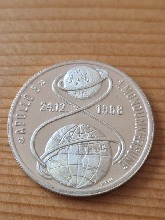 Medaille Apollo 8 1968 Silber 900 15 gr. gem. Bilder (Gebraucht) in ...