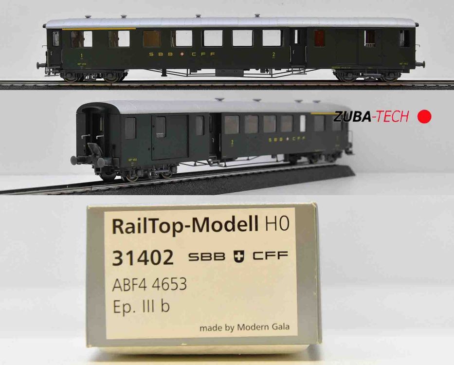 RailTop 31402 Personenwagen ABF4 SBB Ep IV H0 GS mit OVP (Neu (gemäss Beschreibung)) in St ...