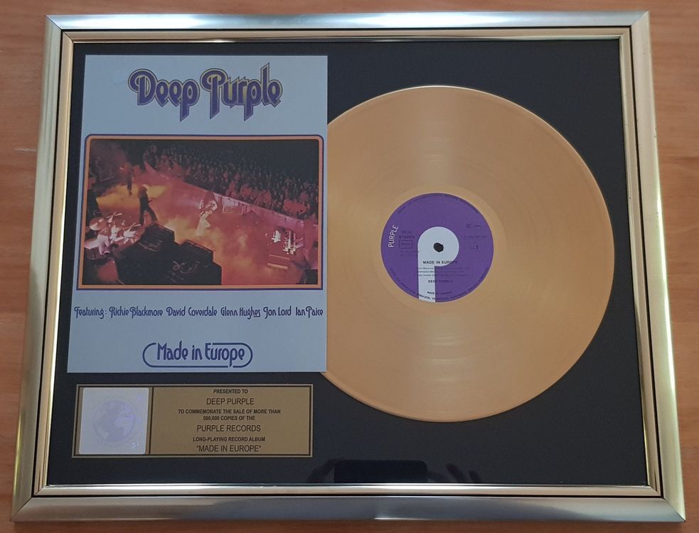 Deep Purple "Made In Europe" Gold Deko Award (Gebraucht) in Sünikon für ...