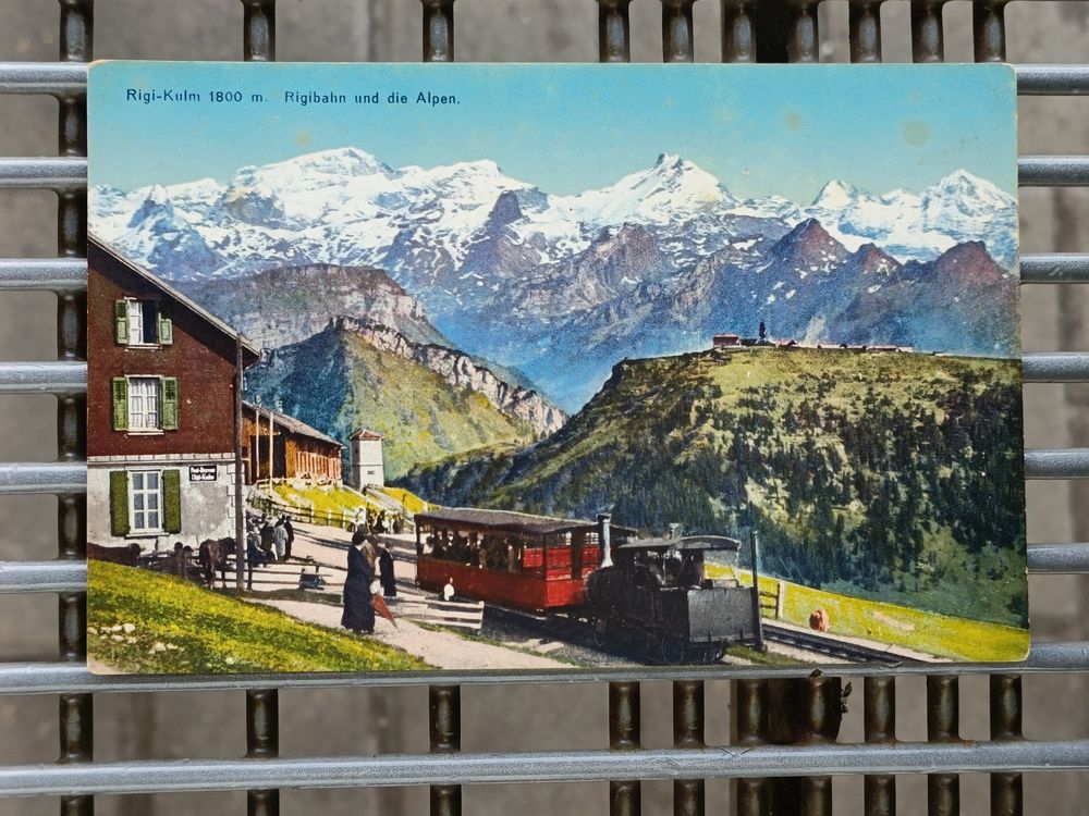 Alte PK / Rigi Kulm - Rigi Bahn und die Alpen | Kaufen auf Ricardo