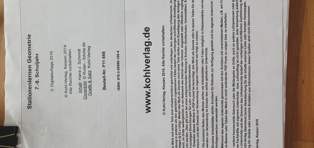 Geometrie Buch gedruckt 7-8 Klasse (Gebraucht) in Pfaffhausen für CHF 13 – mit Lieferung auf ...