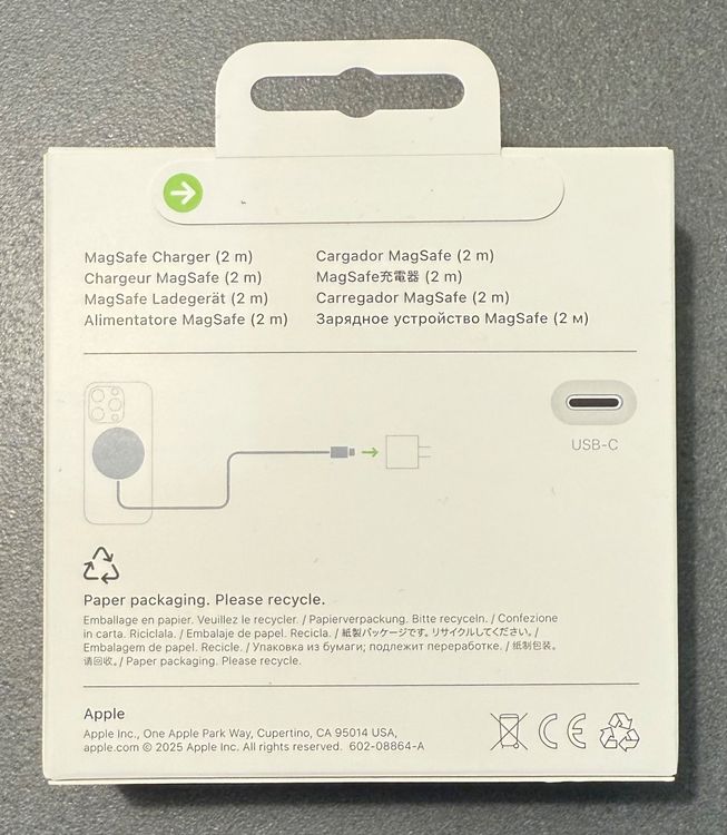 Orginal Apple MagSafe Charger 2m OVP 2025 (weiss)‪ (Neu und ...