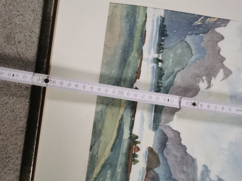 Gemälde B. Busse 83 ??? Berge und See Aquarelle | Kaufen auf Ricardo