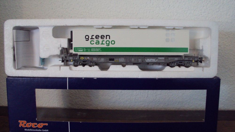 ROCO: CONTAINERWAGEN GREEN CARGO H0/GS (Gebraucht) in Beringen für CHF ...