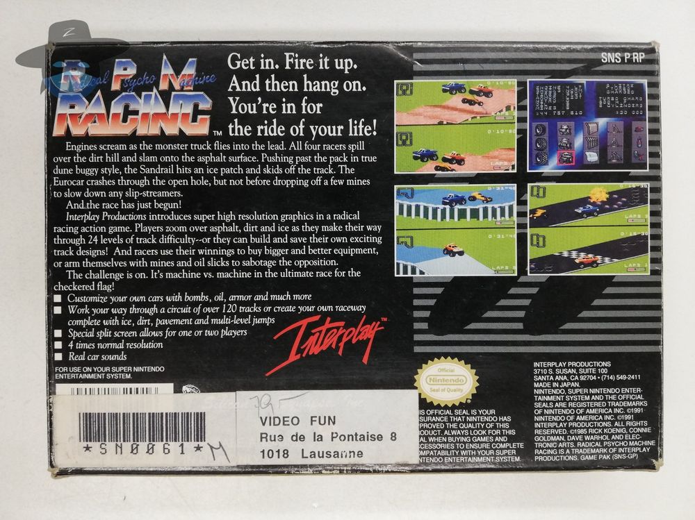 Radical Psycho Machine Racing / USA NTSC-U / Super Nintendo (Gebraucht ...