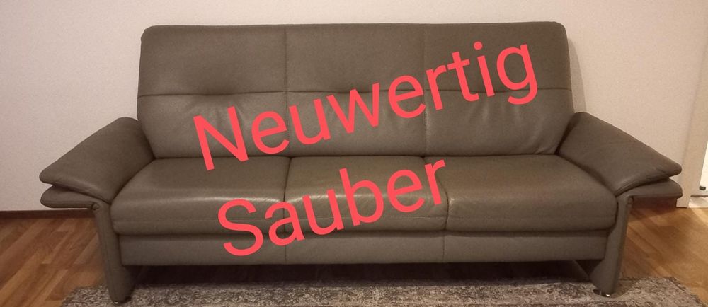 Neuwertiges Sofa echt Leder Grau (Gebraucht) in Willisau für CHF 590 – nur Abholung auf Ricardo ...