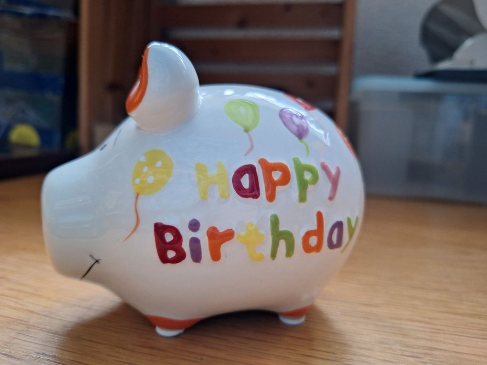 Kässeli / Sparschwein "Happy Birthday" | Kaufen auf Ricardo