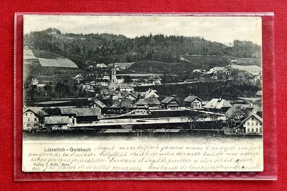Lützelflüh - Goldbach - Dorfansicht mit Bahnhof - 1901 (Gebraucht) in ...